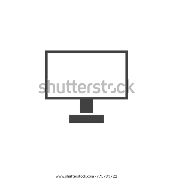 Monitor Icon Vector Destop Computer Stock Vector (Royalty Free ...