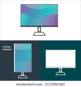 Monitor Icons Computer Tv Display Signs Stock Vector (Royalty Free ...