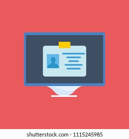 Monitor Id Card Icon Stock Vector (Royalty Free) 1115245985 | Shutterstock
