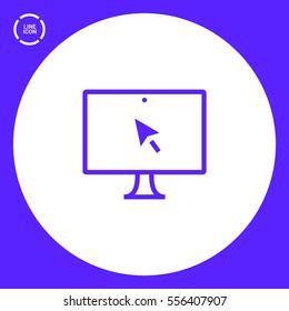 Monitor Isolated Minimal Icon Computer Graph Stock Vector (Royalty Free ...