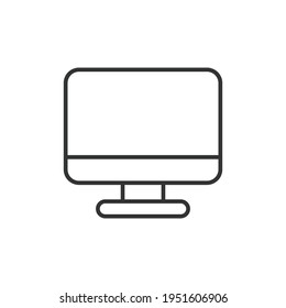 Monitor Line Icon Simple Outline Style Stock Vector (Royalty Free ...