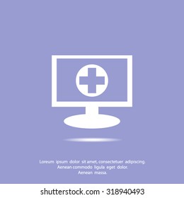 Monitor Mobile Application Logo Medical Care Stock Vector (Royalty Free ...