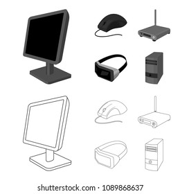 Monitor Mouse Other Equipment Personal Computer Stock Vector (Royalty ...