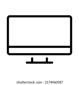 Monitor Outline Icon Vector Illustration Stock Vector (Royalty Free ...