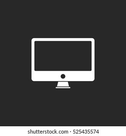Monitor Pc Screen Symbol Sign Silhouette Stock Vector (Royalty Free ...
