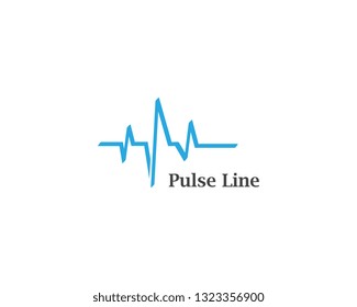Monitor Pulse Line Design Template Vector Stock Vector (Royalty Free ...