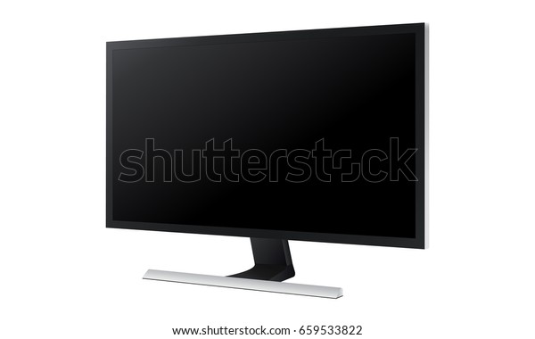 Monitor Samsung Perspective 34 Right View Stock Vector (Royalty Free ...