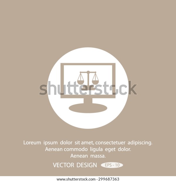 Monitor Scales Balance Vector Icon Stock Vector (Royalty Free ...