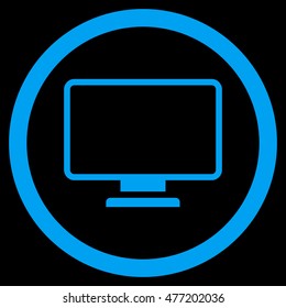 Monitor Vector Rounded Icon Image Style Stock Vector (Royalty Free ...