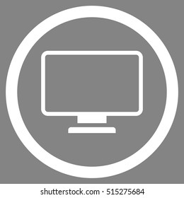 Monitor Vector Rounded Icon Image Style Stock Vector (Royalty Free ...