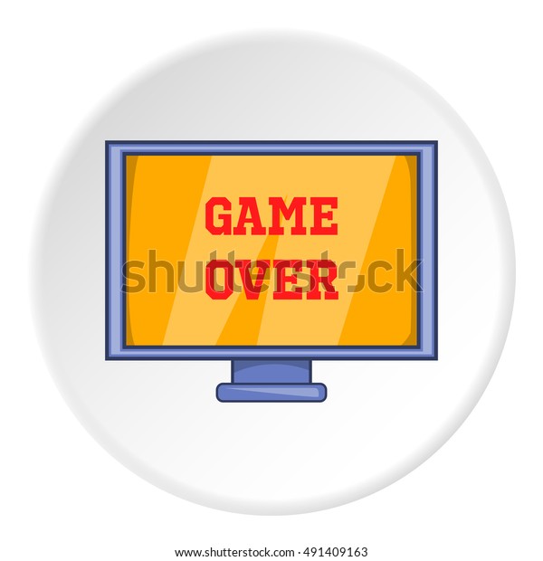 Monitor Word Game Over Icon Cartoon Stock Vector (Royalty Free ...