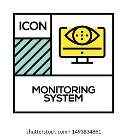 Monitoring System Illustration Icon Concept Stock Vector (Royalty Free ...