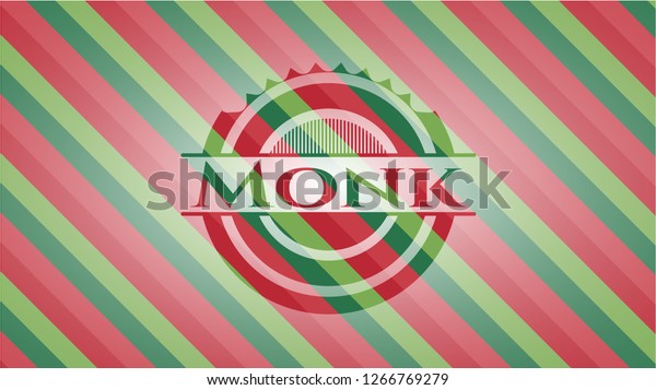 Monk Christmas Emblem Stock Vector (Royalty Free) 1266769279 | Shutterstock