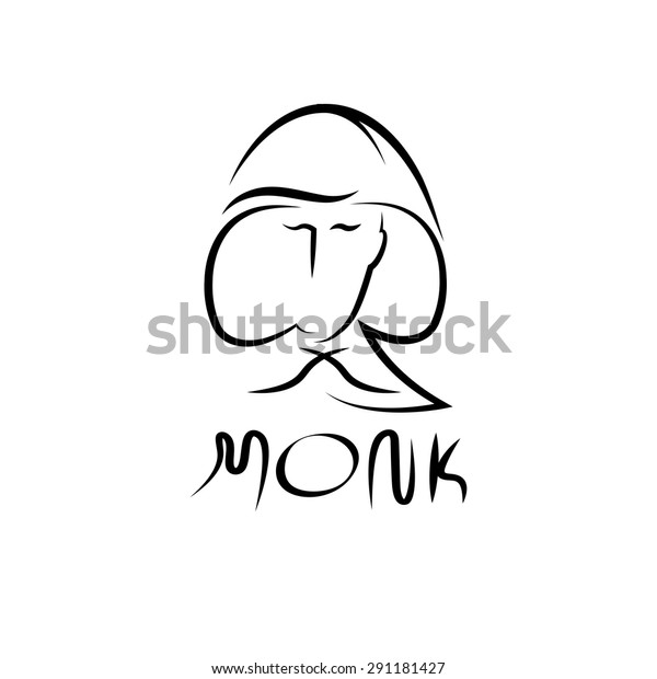 Monk Face Outline Illustration Stock Vector (Royalty Free) 291181427