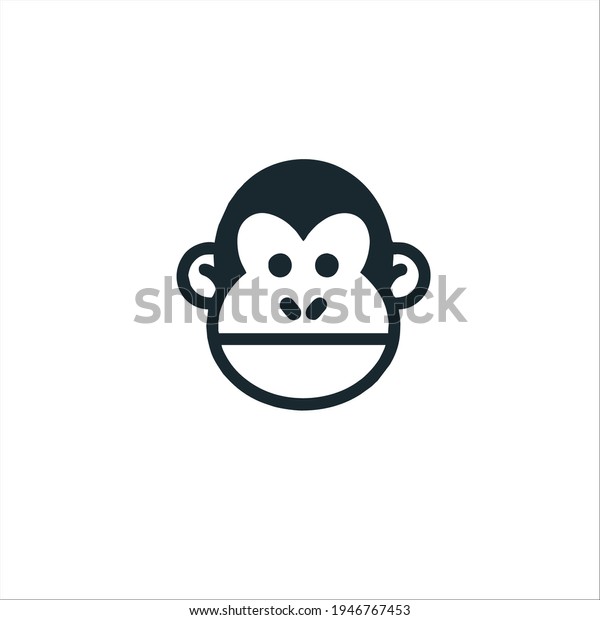 Monkey Face Symbol Logo Tattoo Design Stock Vector (Royalty Free ...