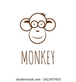 Funny Monkey Logo Vector Illustration Icon Stock Vector (Royalty Free ...