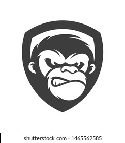 Monkey Mascot Icon Logo Design Emblem Stock Vector (Royalty Free ...