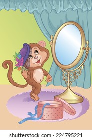 305 Monkey looking in mirror Images, Stock Photos & Vectors | Shutterstock