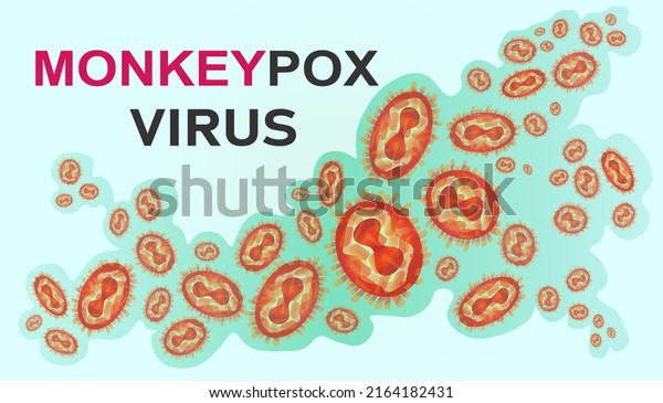 Monkey수두 바이러스 세포. Monkeydox 바이러스 발병의 스톡 벡터(로열티 프리) 2164182431 ...