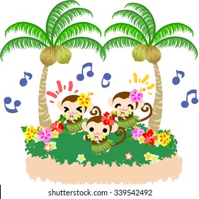 52 Monkey hula Images, Stock Photos & Vectors | Shutterstock