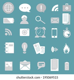 Mono Flat Icon Collection Set Stock Vector (Royalty Free) 195069515 ...
