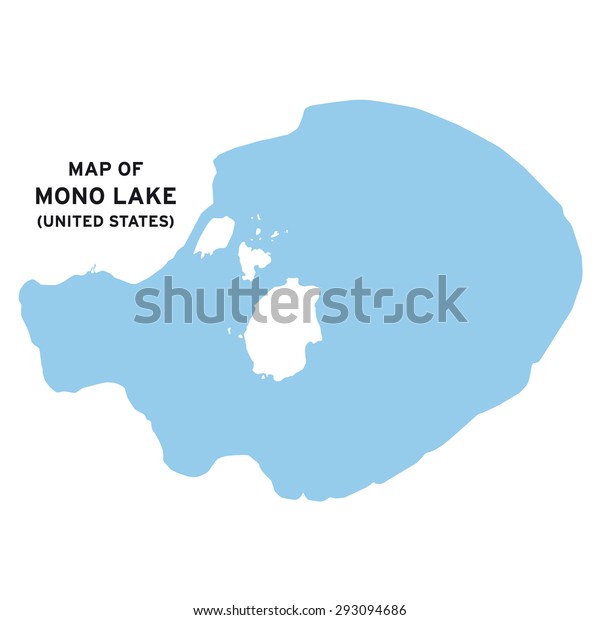 Mono Lake United States Map Vector Stock Vector (Royalty Free) 293094686
