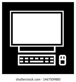 Monoblock Pc Icon Individual Electronic Device Stock Vector (Royalty ...