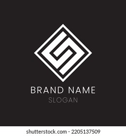 Monochromatic Simple Logo Design Simple Modern Stock Vector (Royalty ...