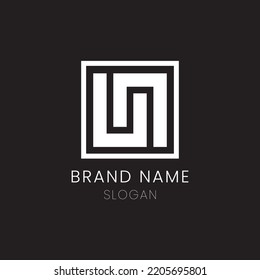 Monochromatic Simple Logo Design Simple Modern Stock Vector (Royalty ...