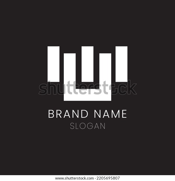 Monochromatic Simple Logo Design Simple Modern Stock Vector (Royalty ...