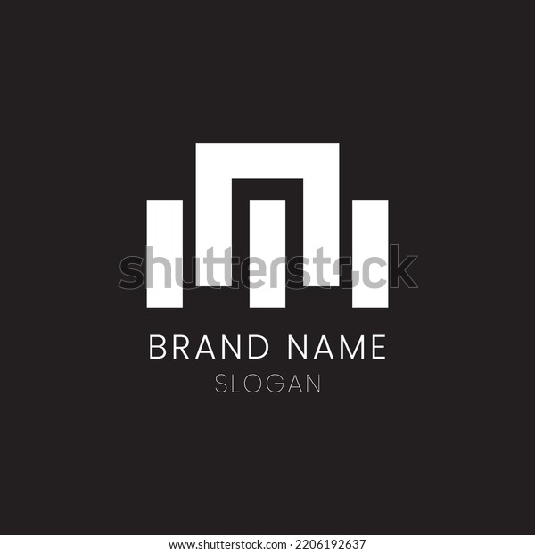 Monochromatic Simple Logo Design Simple Modern Stock Vector (Royalty ...