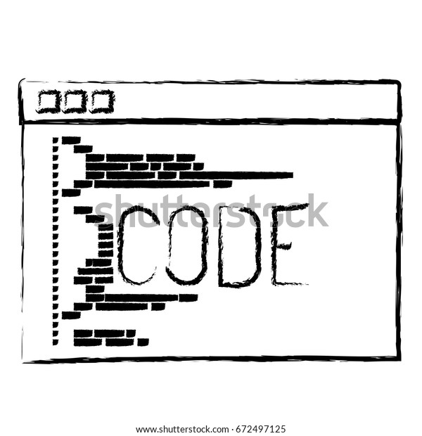 Monochrome Blurred Silhouette Programming Window Script Stock Vector ... Monochrome Blurred Silhouette Programming Window Script Stock Vector ...
