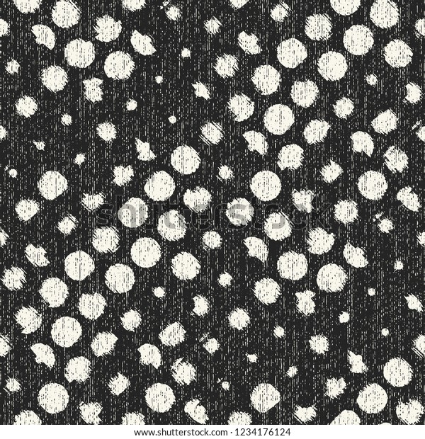 Monochrome Broken Dots Brushed Textured Background Stock Vector ...