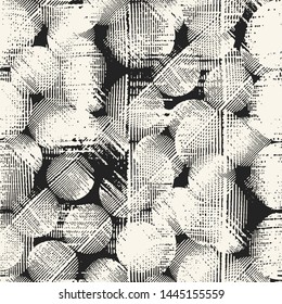 Abstract Monochrome Broken Dots Canvas Textured Stok Vektör (Telifsiz ...