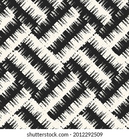 Monochrome Broken Striped Textured Blocks Pattern Stock Vector (Royalty ...