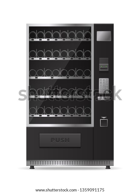 Monochrome Empty Modern Vending Machine Drinks Stock Vector (Royalty ... Monochrome Empty Modern Vending Machine Drinks Stock Vector (Royalty ...