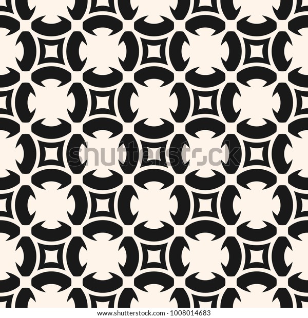 Monochrome Geometric Ornament Pattern Abstract Black Stock Vector ...