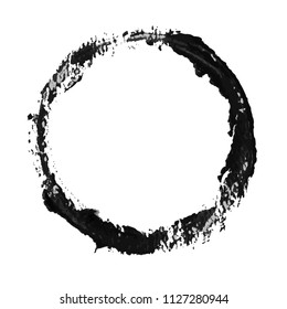 Monochrome Hand Drawn Ink Circle Vector: เวกเตอร์สต็อก (ปลอดค่า ...