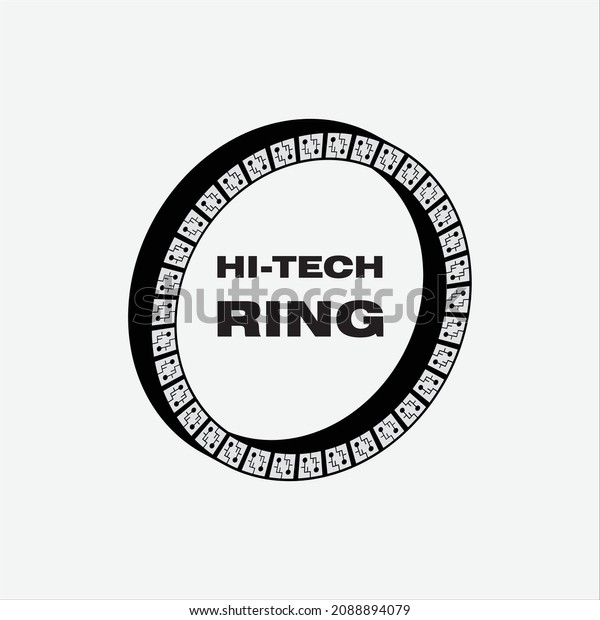 Monochrome Hitech Logo Icon Design Vector Stock Vector (Royalty Free ...
