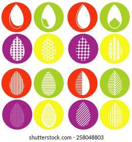 Monochrome Icon Set Drop Stock Vector (Royalty Free) 258048803 ...