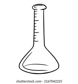 Monochrome Illustration High Glass Triangular Flask Stock Vector ...