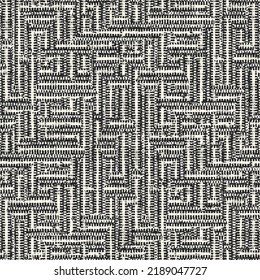 Monochrome Irregular Mesh Textured Labyrinth Pattern Stock Vector ...