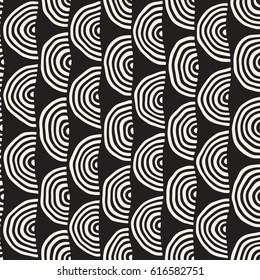 Monochrome Minimalistic Seamless Pattern Arcs Simple Stock Vector ...