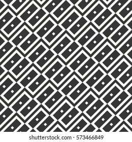 Monochrome Oblong Maze Pattern Seamless Vector Stock Vector (Royalty ...