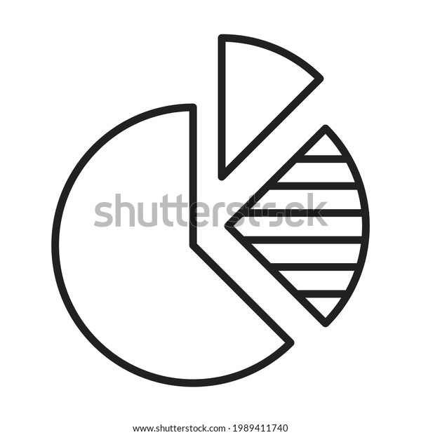 Monochrome Pie Chart Statistics Icon Vector Stock Vector (Royalty Free ...
