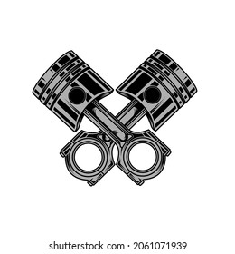Monochrome Piston Vector Pistons Engine Isolated Stock Vector (Royalty Free) 2061071939 ...