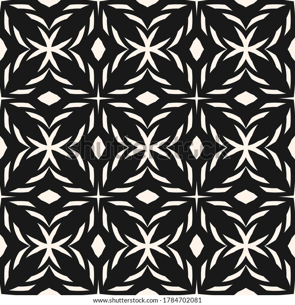 Monochrome Seamless Pattern Black White Vector Stock Vector (Royalty ...