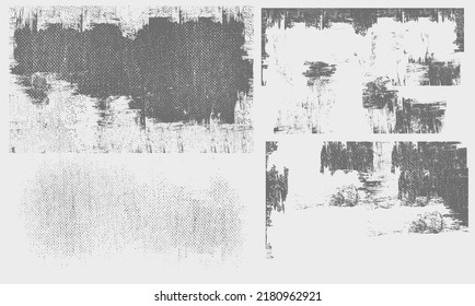 Monochrome Set Vector Grunge Effect Design Stock Vector (Royalty Free ...