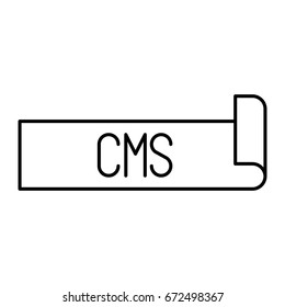 Monochrome Silhouette Label Text Cms Vector Stock Vector (Royalty Free ...