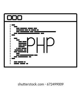 Silhouette Color Sections Programming Window Script Stock Vector (Royalty Free) 673233994 ...